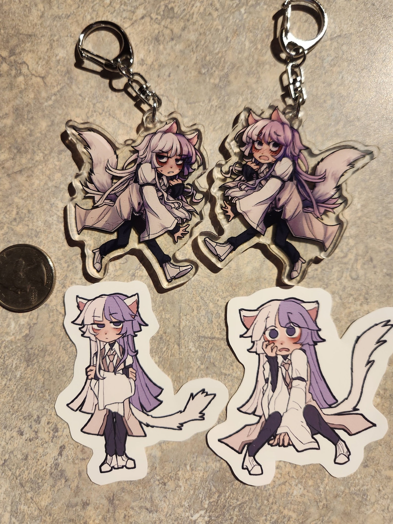 Bungou Stray Catboy 2.5 Double-sided Charms - Etsy