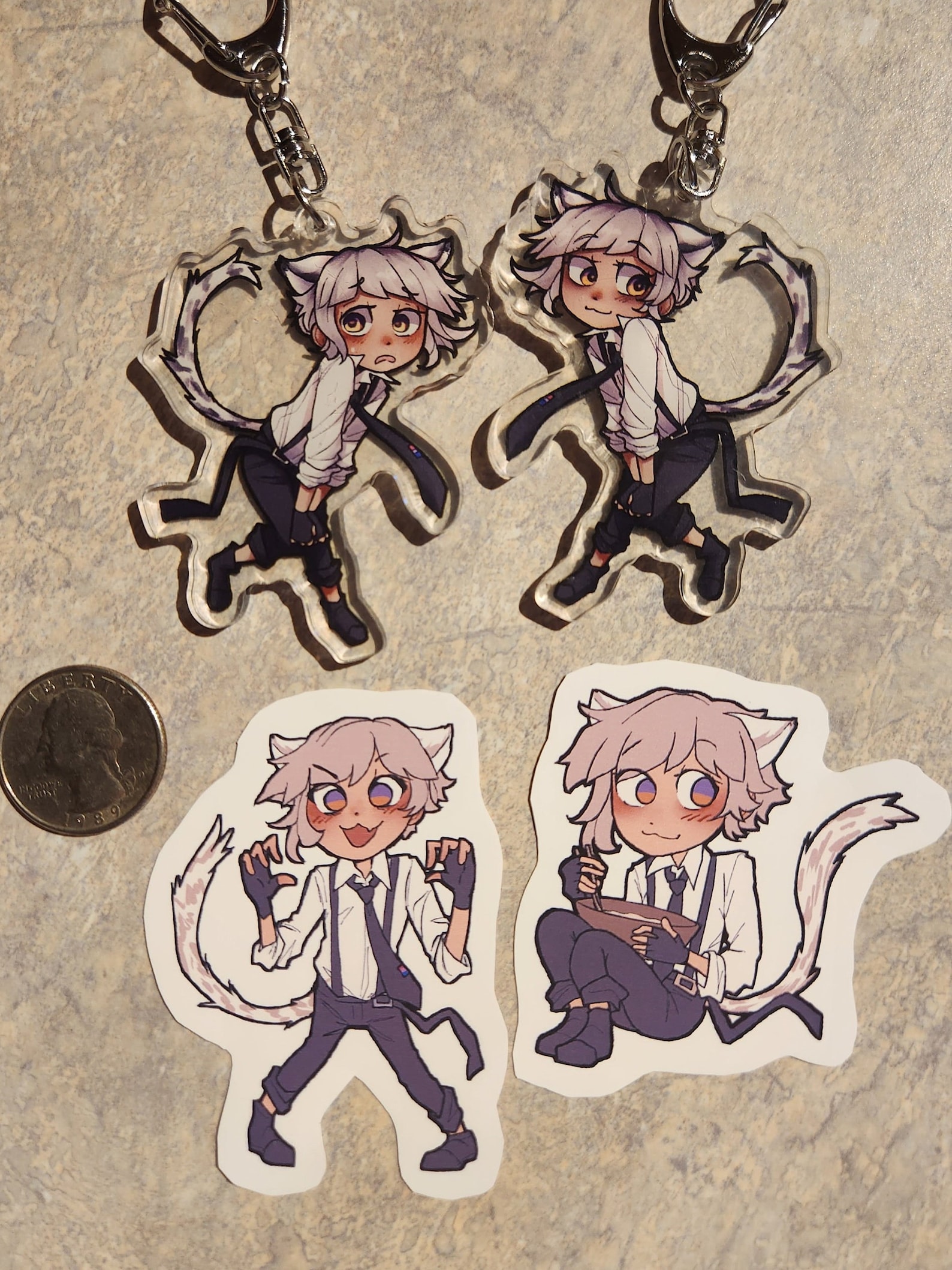Bungou Stray Catboy 2.5 Double-sided Charms - Etsy