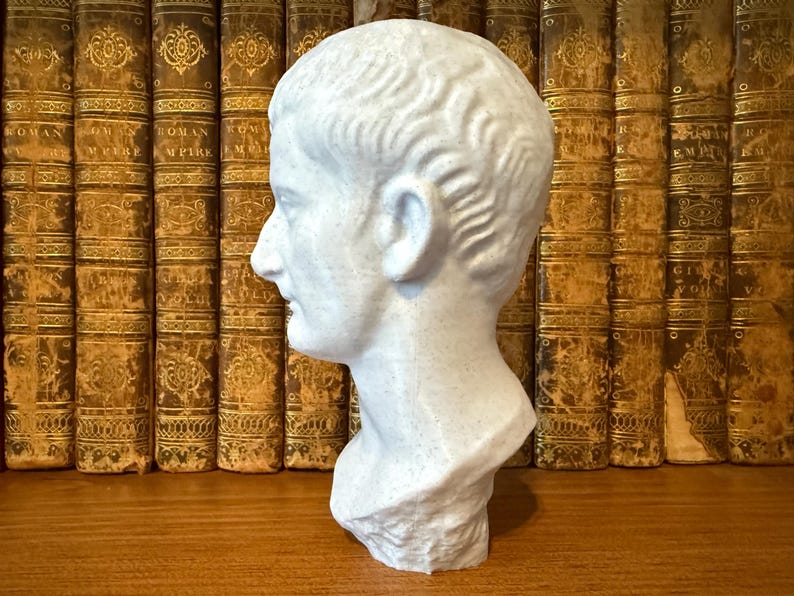 Tiberius Bust | Ancient Rome Sculpture | Classical Desk or Bookshelf ...