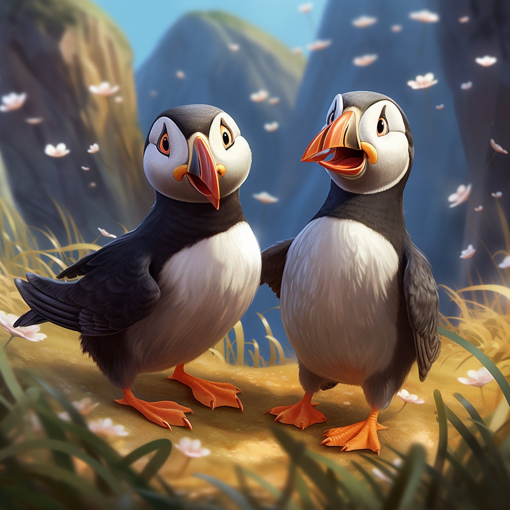 Cute Puffins Design - Etsy