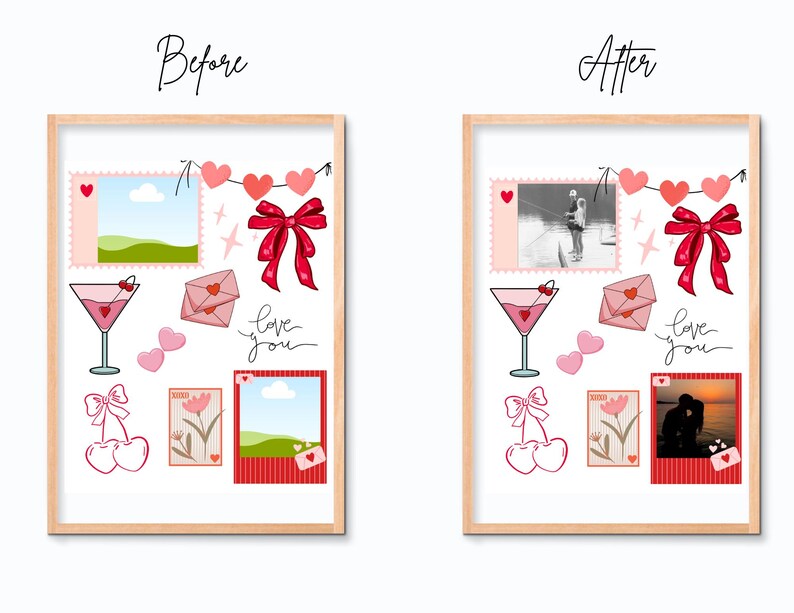Lover Couples Poster | Editable Canva Template | Printable Collage - Etsy