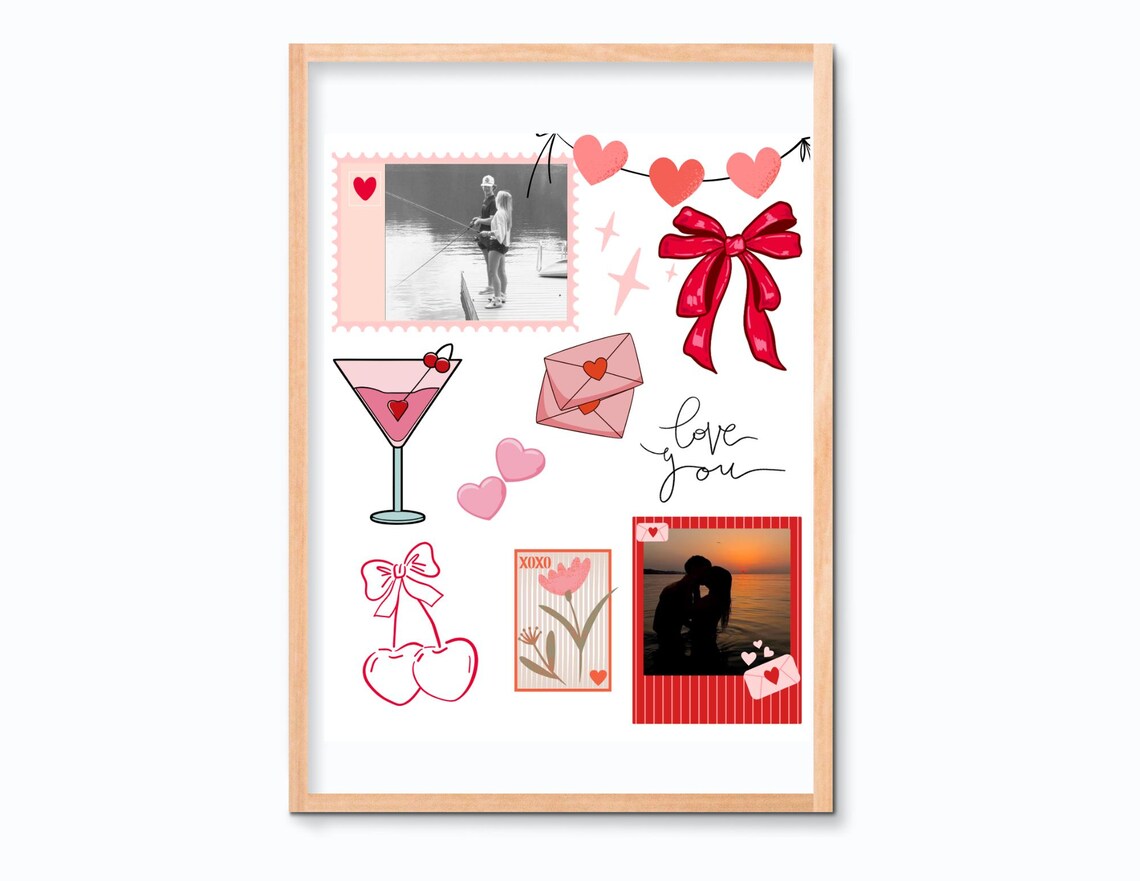 Lover Couples Poster | Editable Canva Template | Printable Collage - Etsy