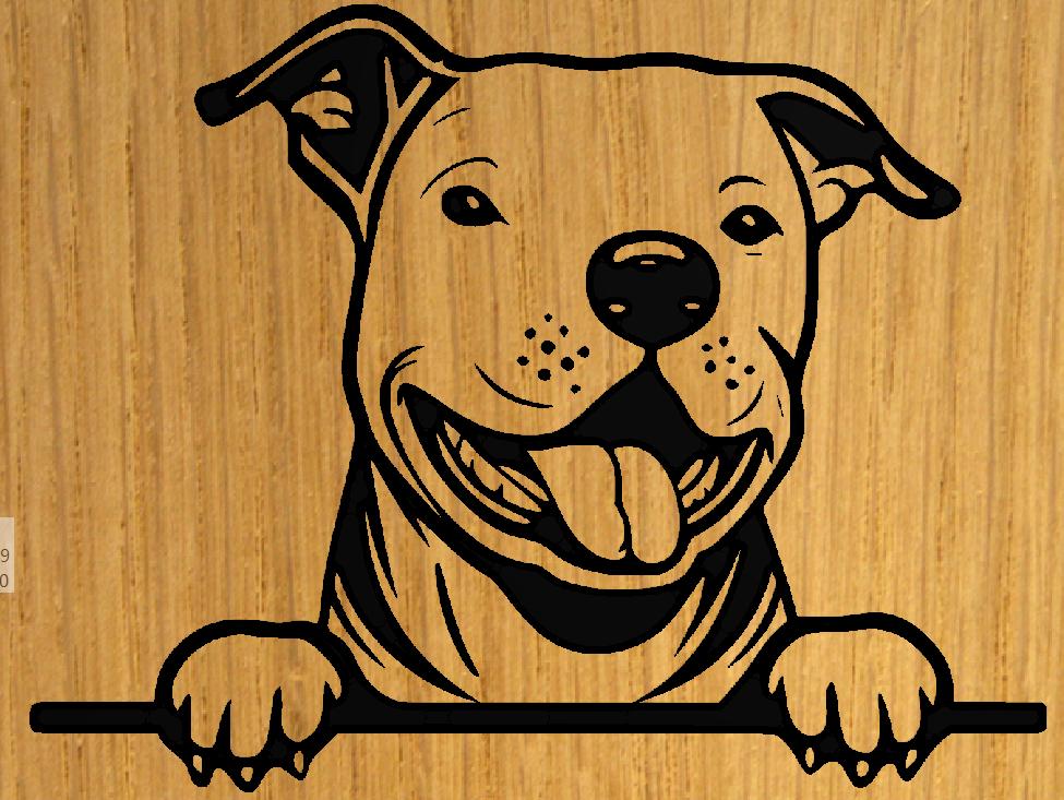 House Number and Dog (staffy) Warning Sign in One - Etsy
