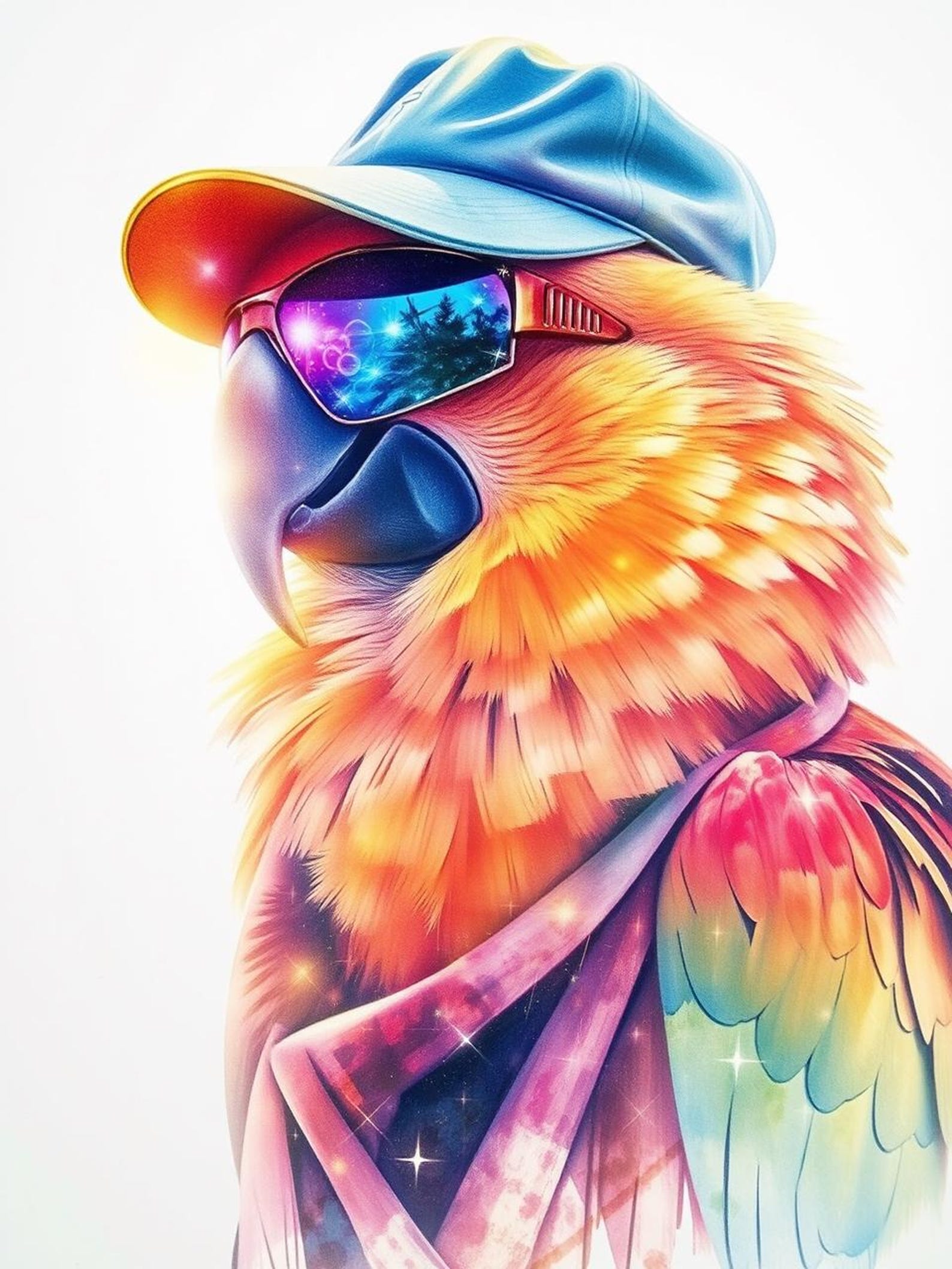 6 Awesome HD and 4k Images of Parrots. Cartoon Style With Some Wearing ...