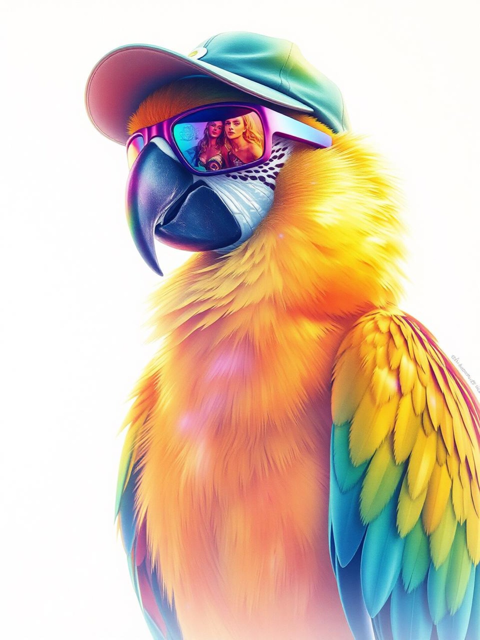 6 Awesome HD and 4k Images of Parrots. Cartoon Style With Some Wearing ...