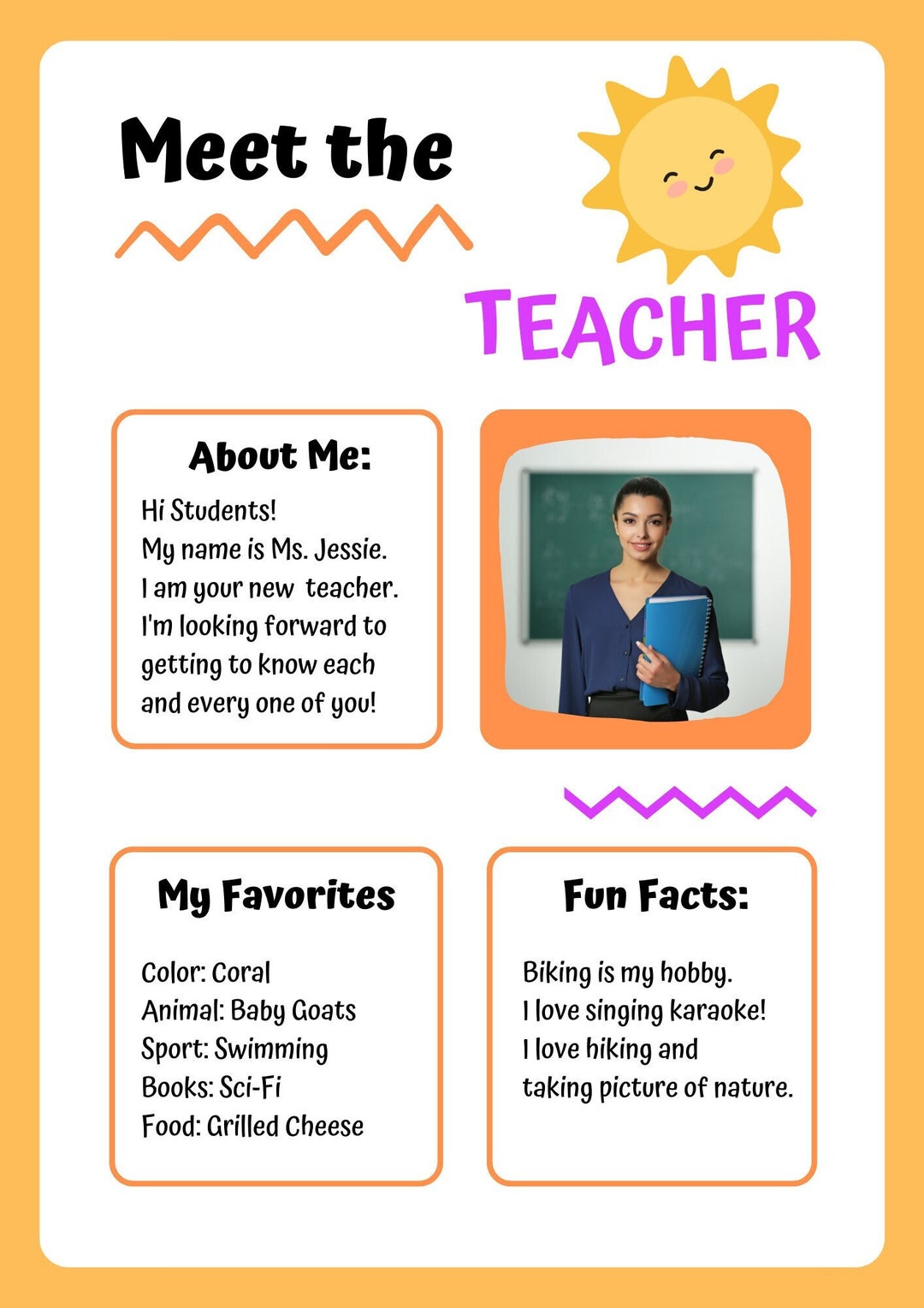 Meet the Teacher Template, Meet Your Teacher, Meet Your Teacher ...