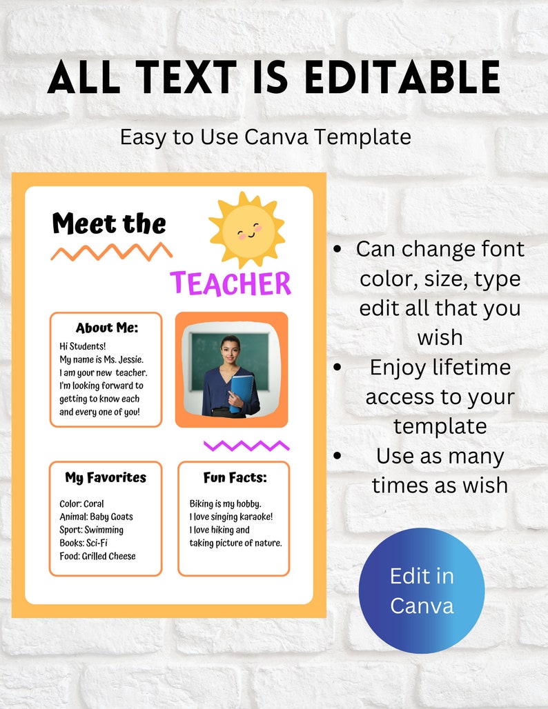 Meet the Teacher Template, Meet Your Teacher, Meet Your Teacher ...