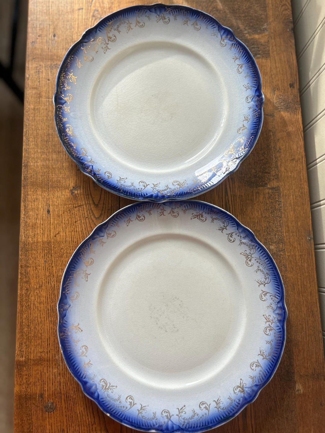 Antique Flow Blue Plates - Etsy