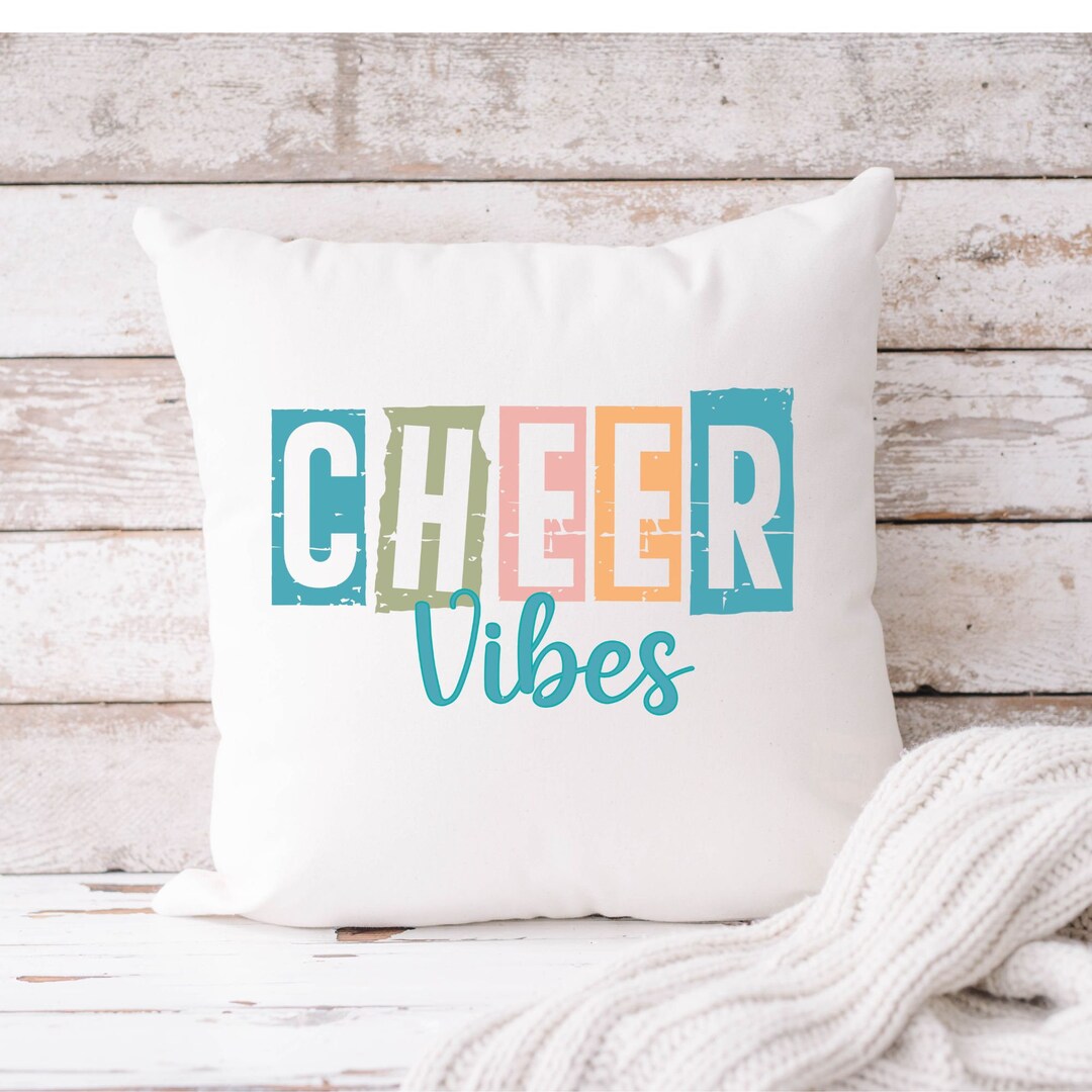 Cheer Vibes Pillow for Cheerleader, Gift for Cheer Team, Cheerleading ...