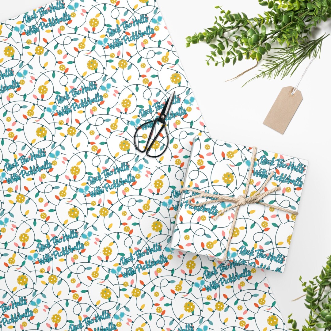 Pickleball Christmas Wrapping Paper, Gift for Pickleball Lover - Etsy