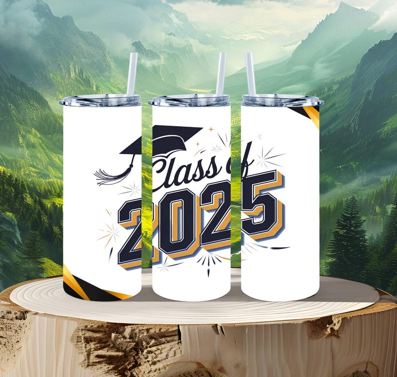 Graduation Cap 2025 Tumbler Wrap Design - 20 Oz Tumbler Wrap ...