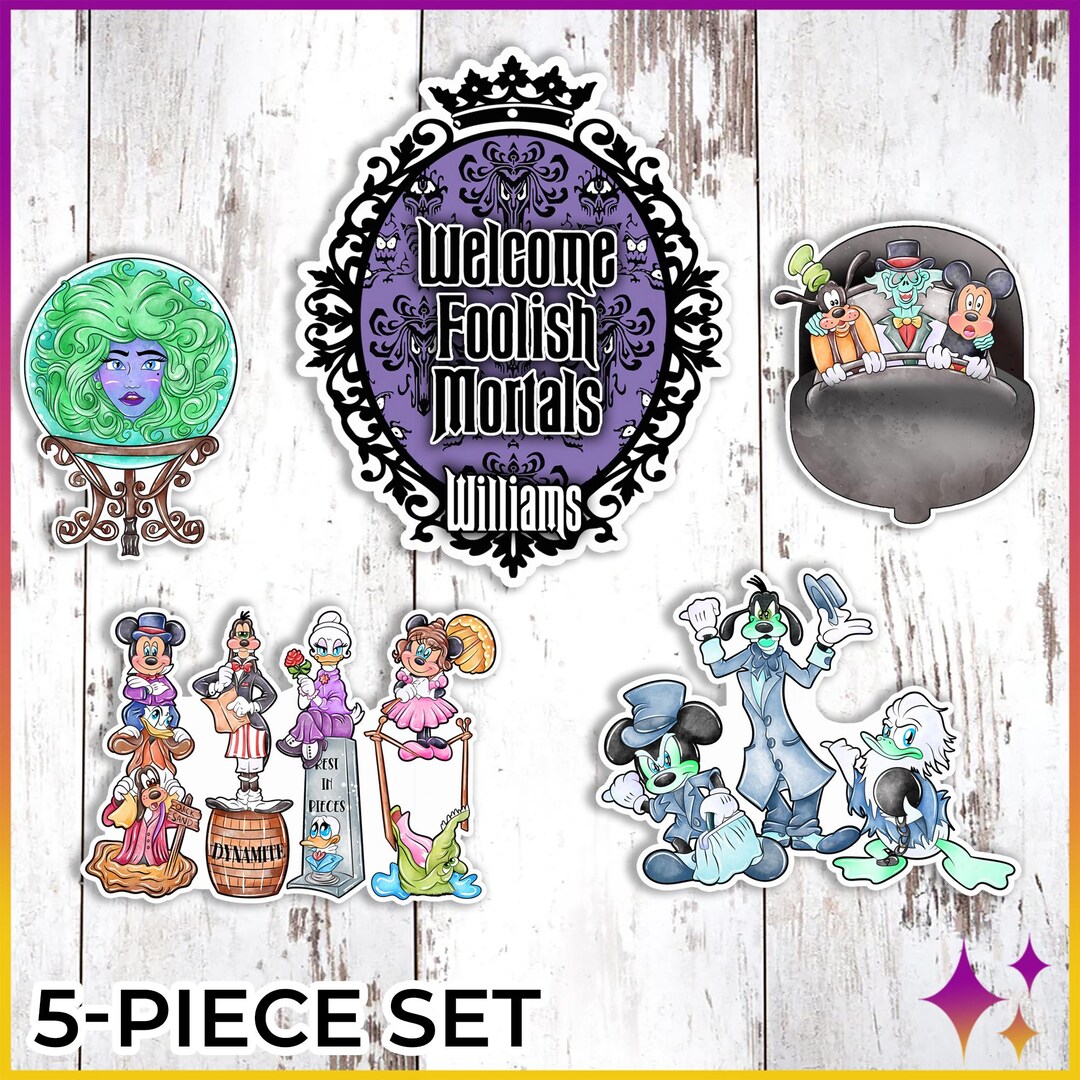 Haunted Mansion Disney Cruise Door Magnet 5-piece Set | Disney Haunted ...