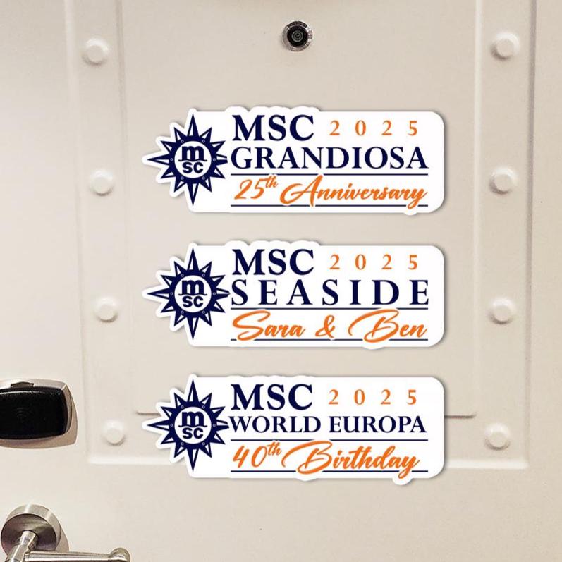 Cruise Door Magnet MSC Ship Name | Personalized MSC Cruise Ship Door ...