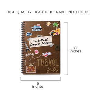 Travel Notebook and Personalized Travel Journal | Travel Diary | Custom ...