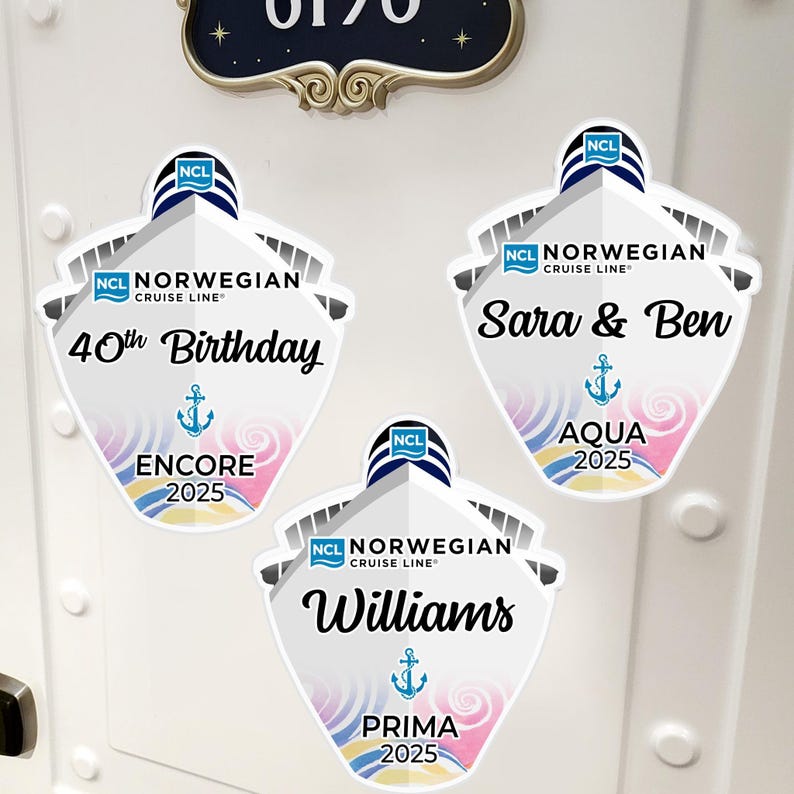 Norwegian NCL Cruise Door Magnets Ship | Personalized NCL Norwegian ...