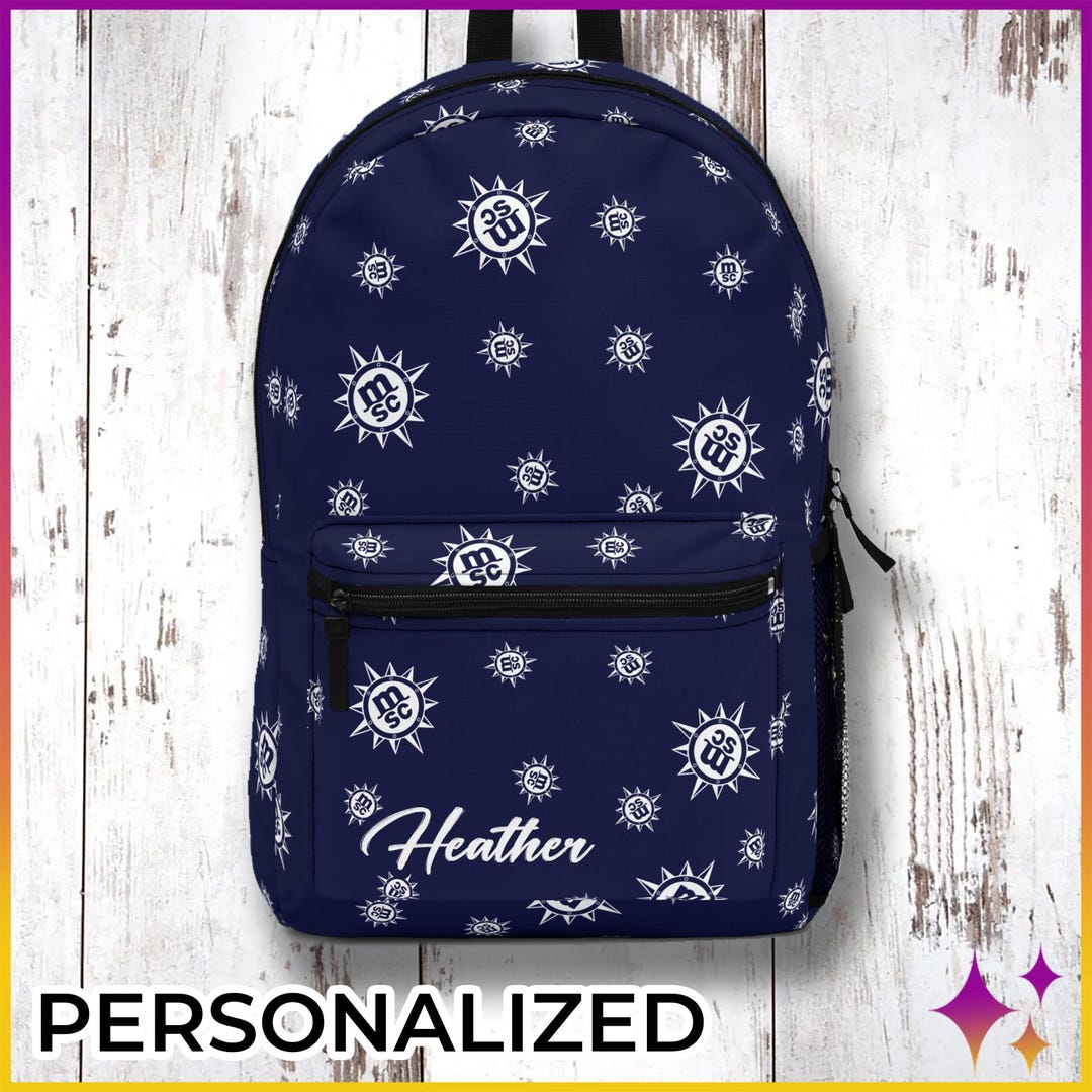 Personalized MSC Cruise Backpack Bag | Custom MSC Cruise Bag Gear | MSC ...