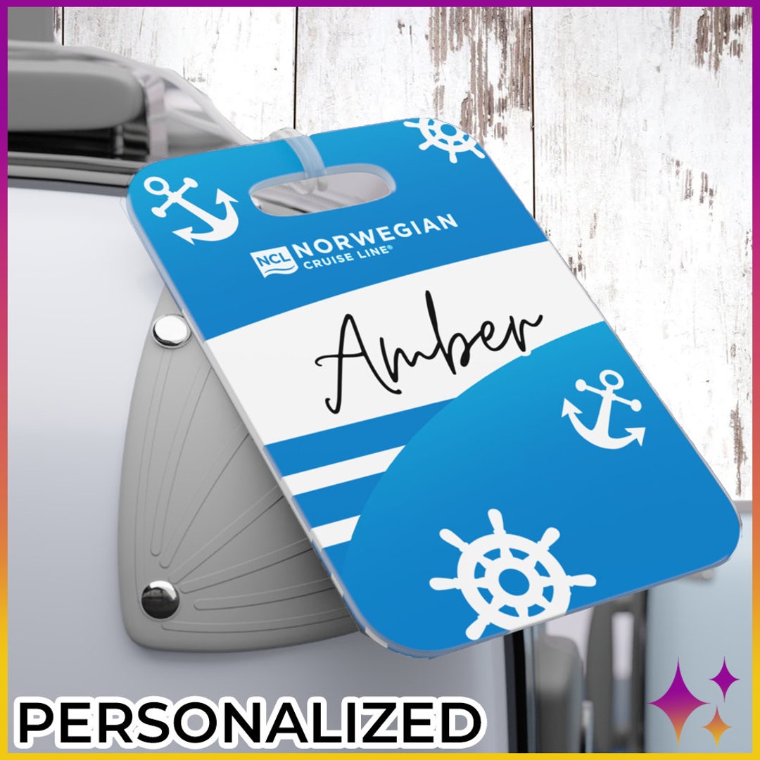 Custom Cruise Luggage Tag Norwegian | Personalized Luggage Tags Cruise ...