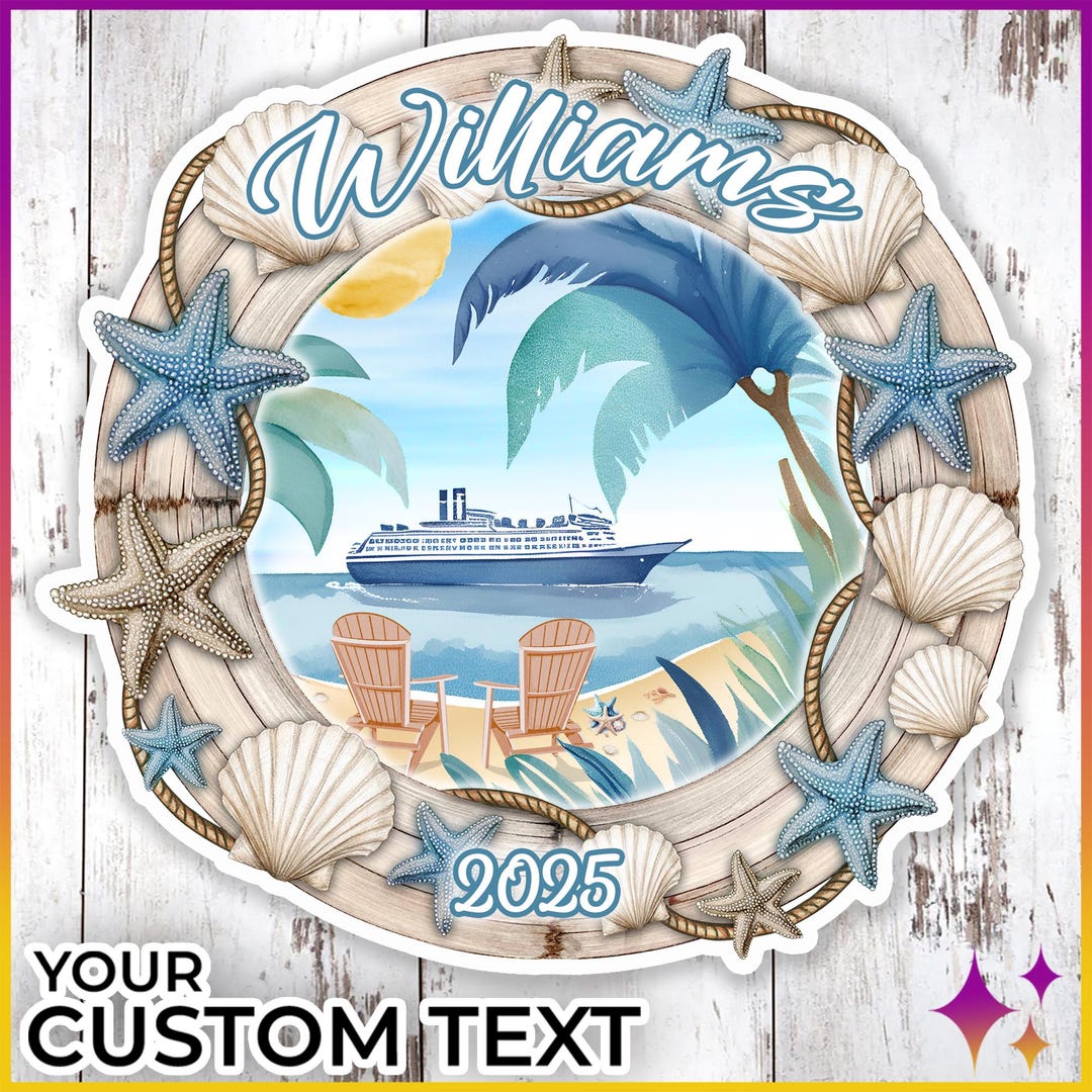 Cruise Door Magnets Sea Shell Frame | Personalized Royal Disney ...