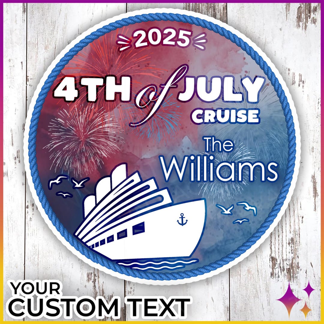 Fourth of July Cruise Door Magnet | Custom 4th of July Cruise Magnet ...