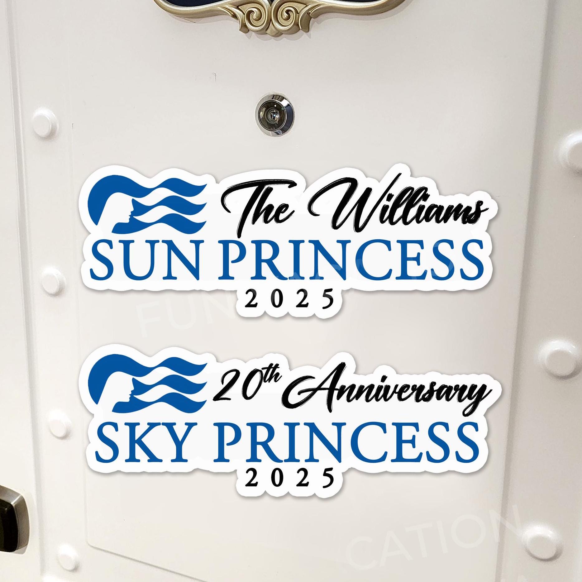 Custom Princess Cruise Door Magnets | Personalized Princess Cruise Door ...