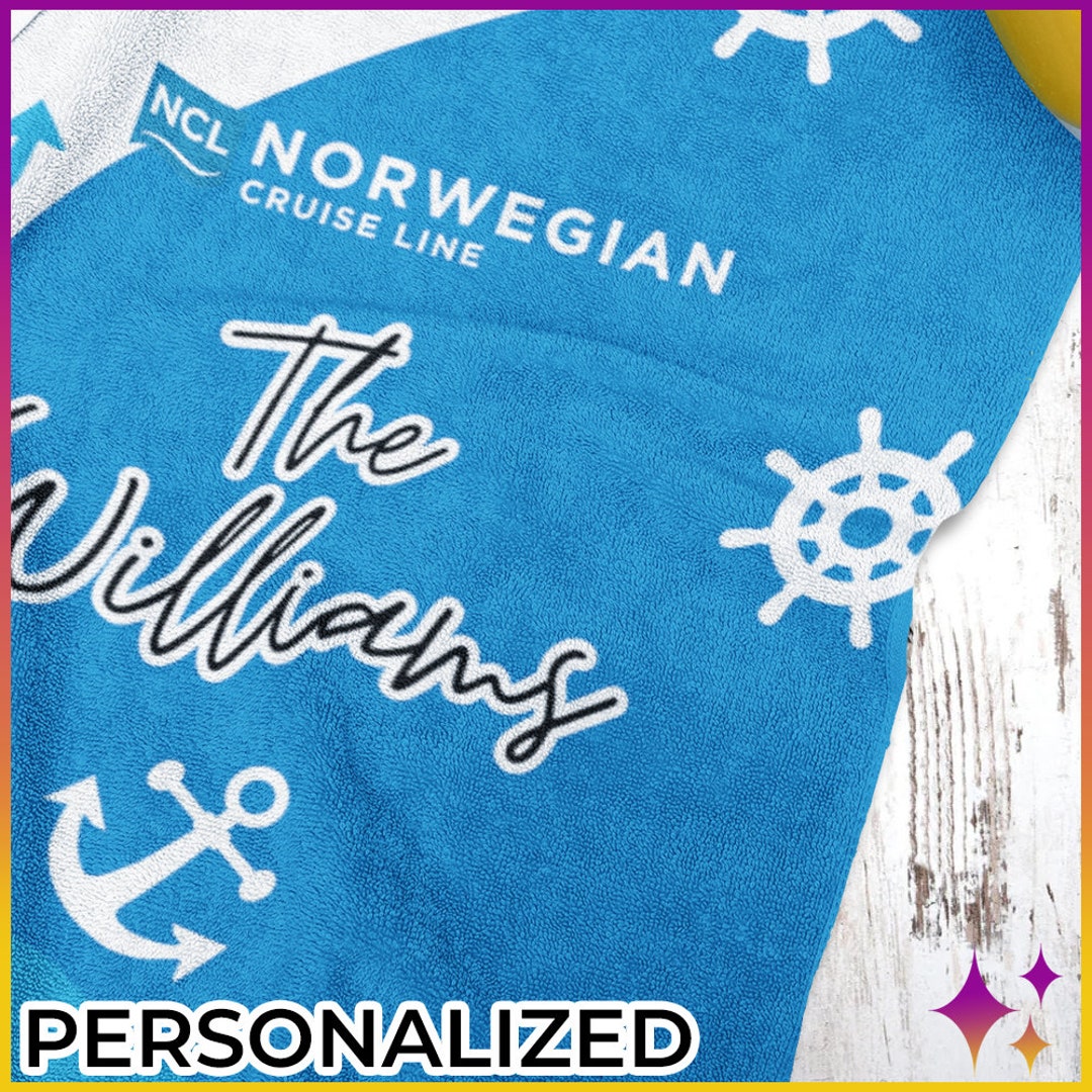 Norwegian Cruise Line Beach Towel Gear Custom Personalized NCL Cruise ...