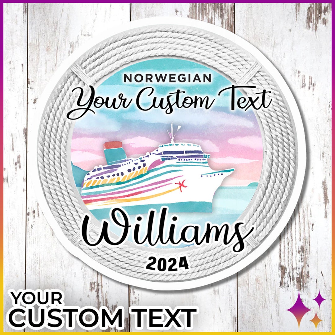 Norwegian NCL Cruise Door Magnets | Personalized Custom Norwegian NCL ...