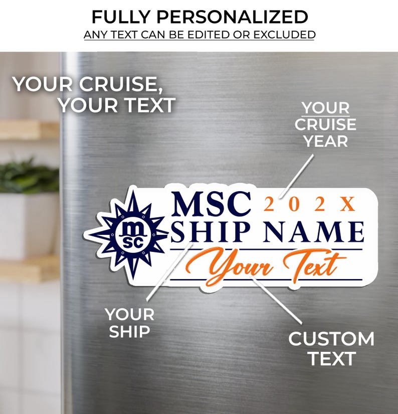 Cruise Door Magnet MSC Ship Name | Personalized MSC Cruise Ship Door ...