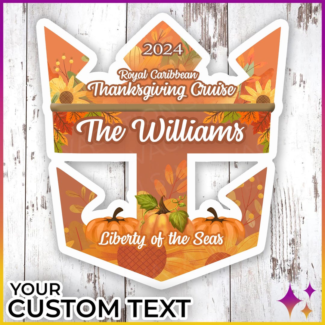 Thanksgiving Cruise Door Magnets Royal Caribbean Anchor | Royal ...