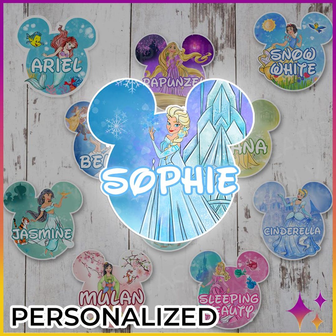 Disney Cruise Door Magnet | Disney Princess Elsa Ariel Moana Belle ...