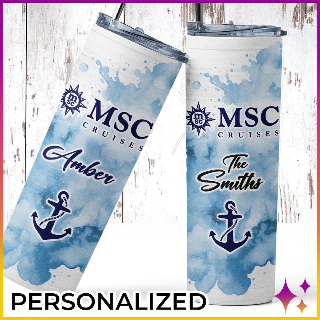 MSC Cruise Tumbler Personalized | Custom MSC Cruise Cup | MSC Cup ...