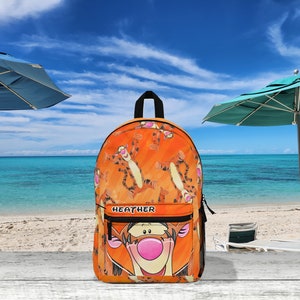 Personalized Custom Tigger Backpack | Tigger Travel Bag Personalized ...