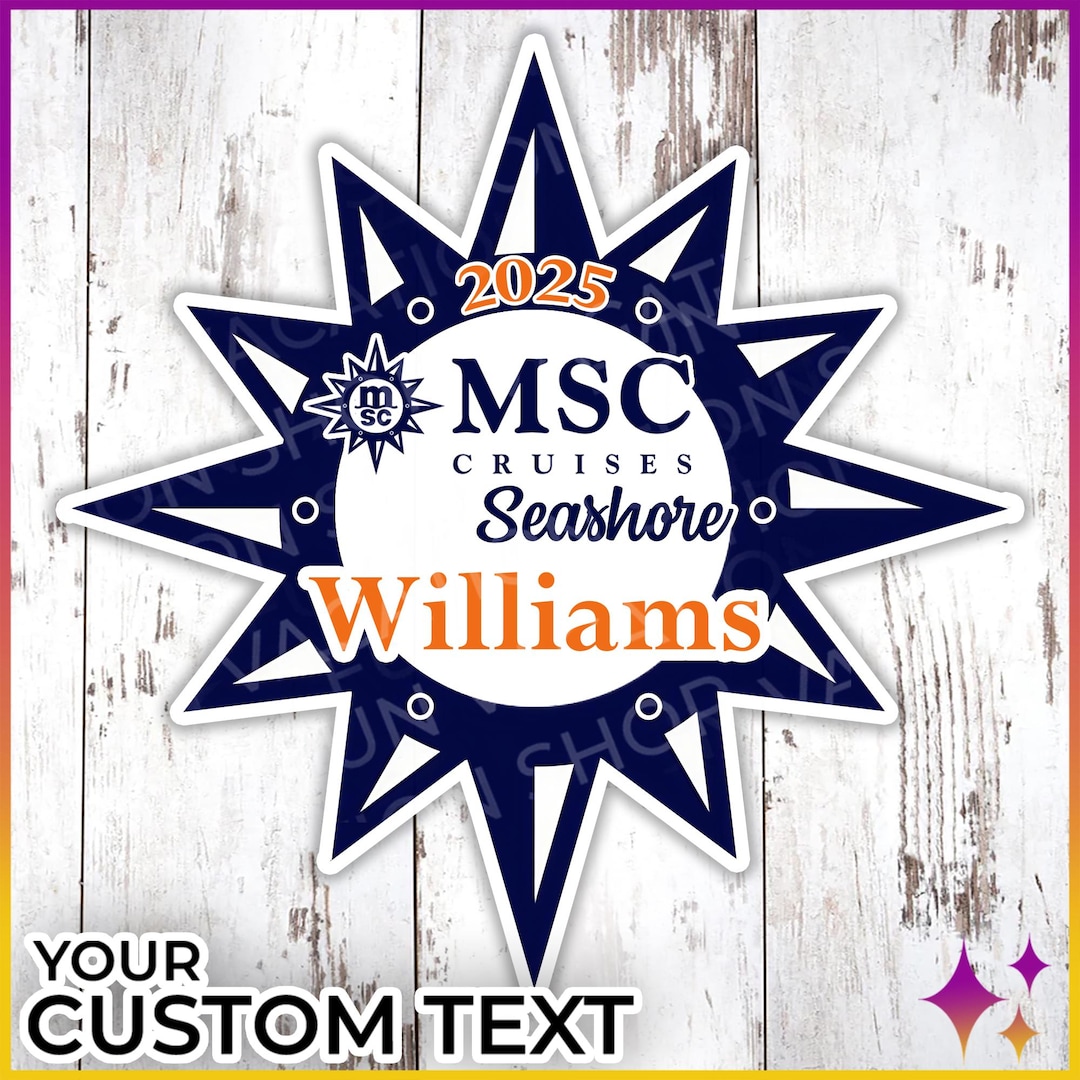 Cruise Door Magnets MSC Star | Personalized MSC Cruise Door Magnet Sign ...