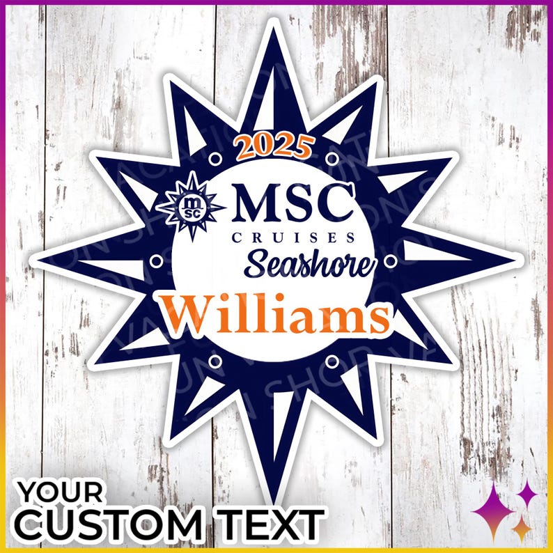 Cruise Door Magnets MSC Star | Personalized MSC Cruise Door Magnet Sign ...