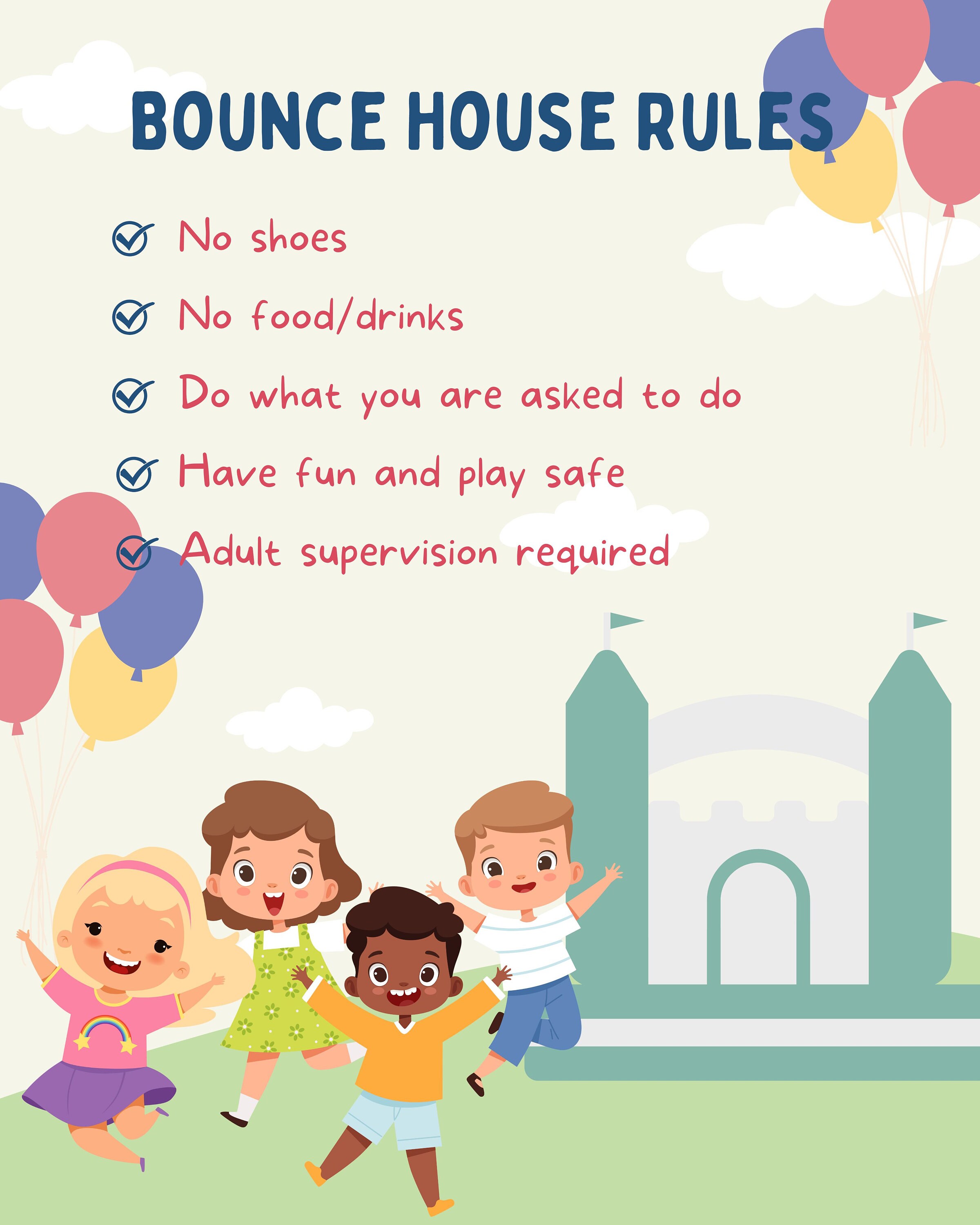 Bounce House Sign Printable DIGITAL DOWNLOAD (Download Now) - Etsy