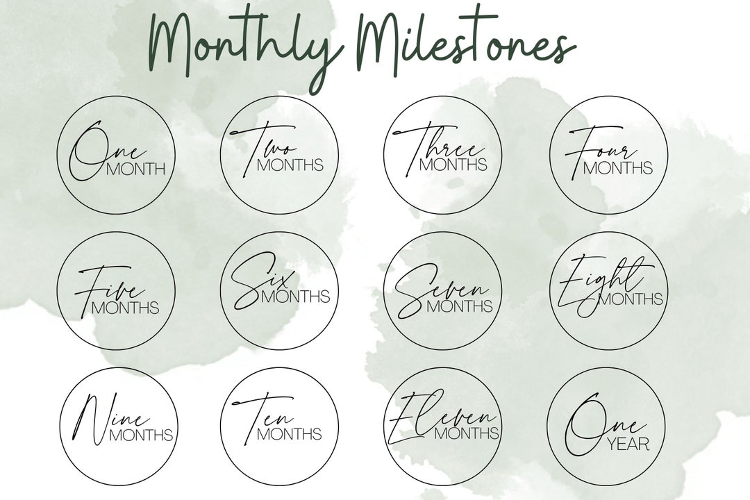 Baby Monthly Milestone SVG, Baby Monthly Milestone Rounds SVG ...