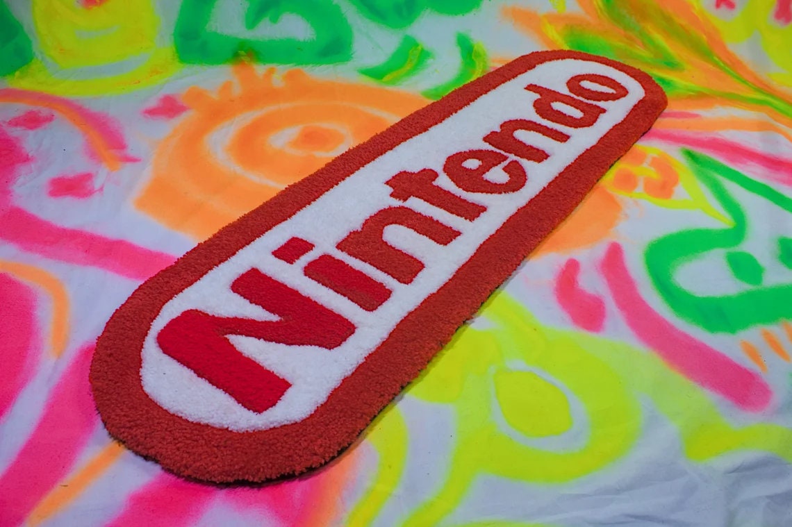 Nintendo Logo Hand-tufted Area Rug - Etsy