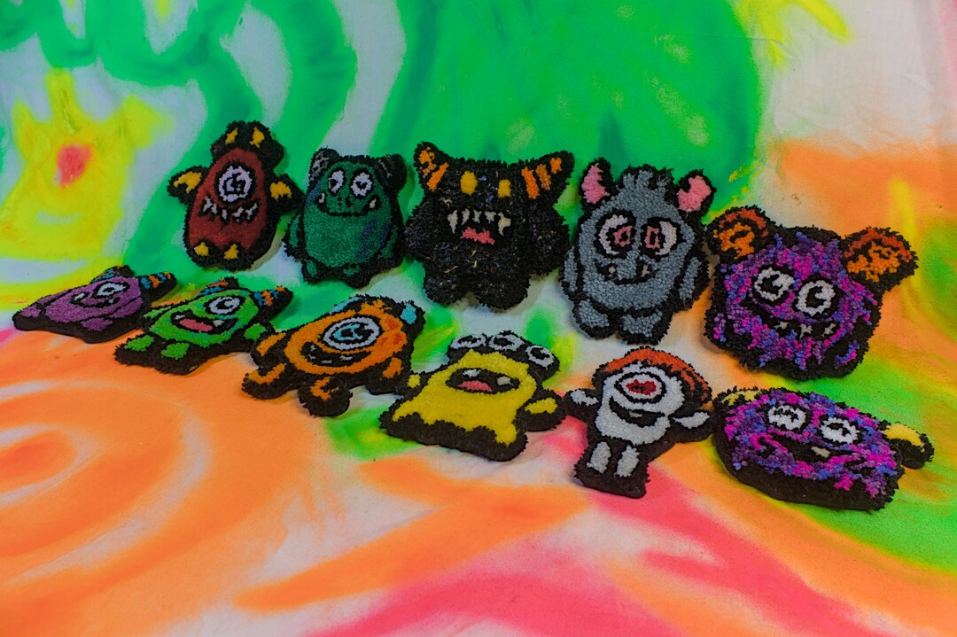 Custom Hand-tufted Fuzzy Monster Creations - Season 1 - Collection 1 - Etsy