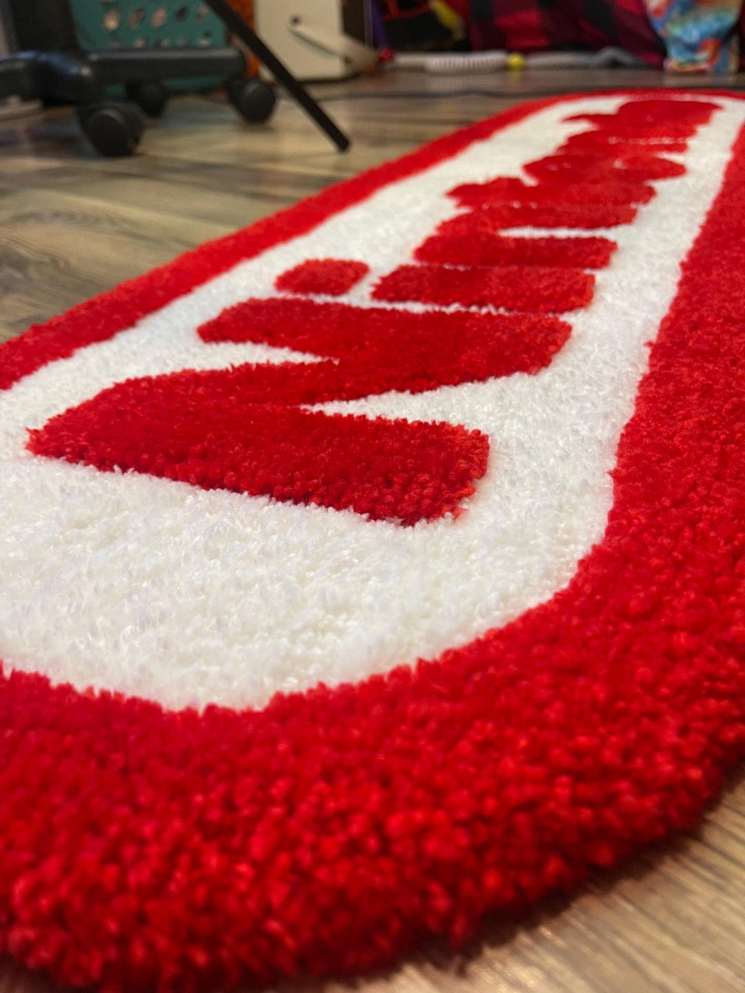 Nintendo Inspired Hand-tufted Area Rug 45" X 12" - Etsy