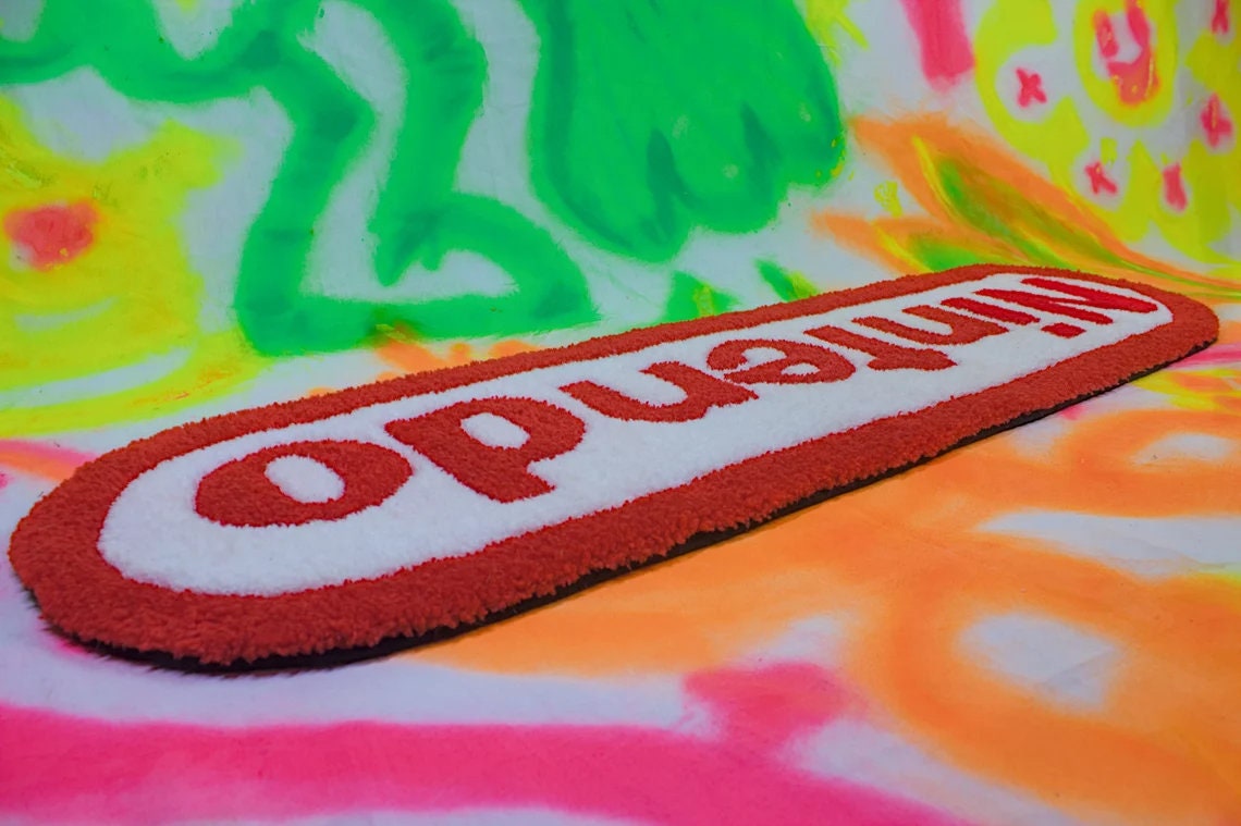 Nintendo Logo Hand-tufted Area Rug - Etsy