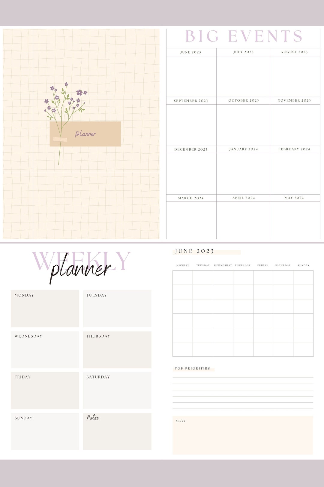 2023/2024 Financial Year Planner Digital Download - Etsy
