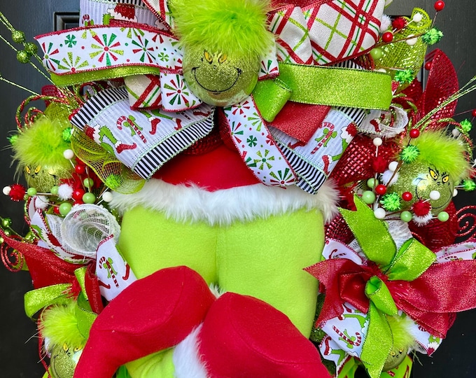 Christmas Grinch Feet Wreath - Etsy