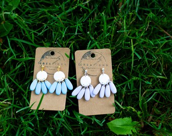 3 Tier Flowers Summer Earrings Polymer Clay Earrings Spring Earrings Lightweight - Etsy