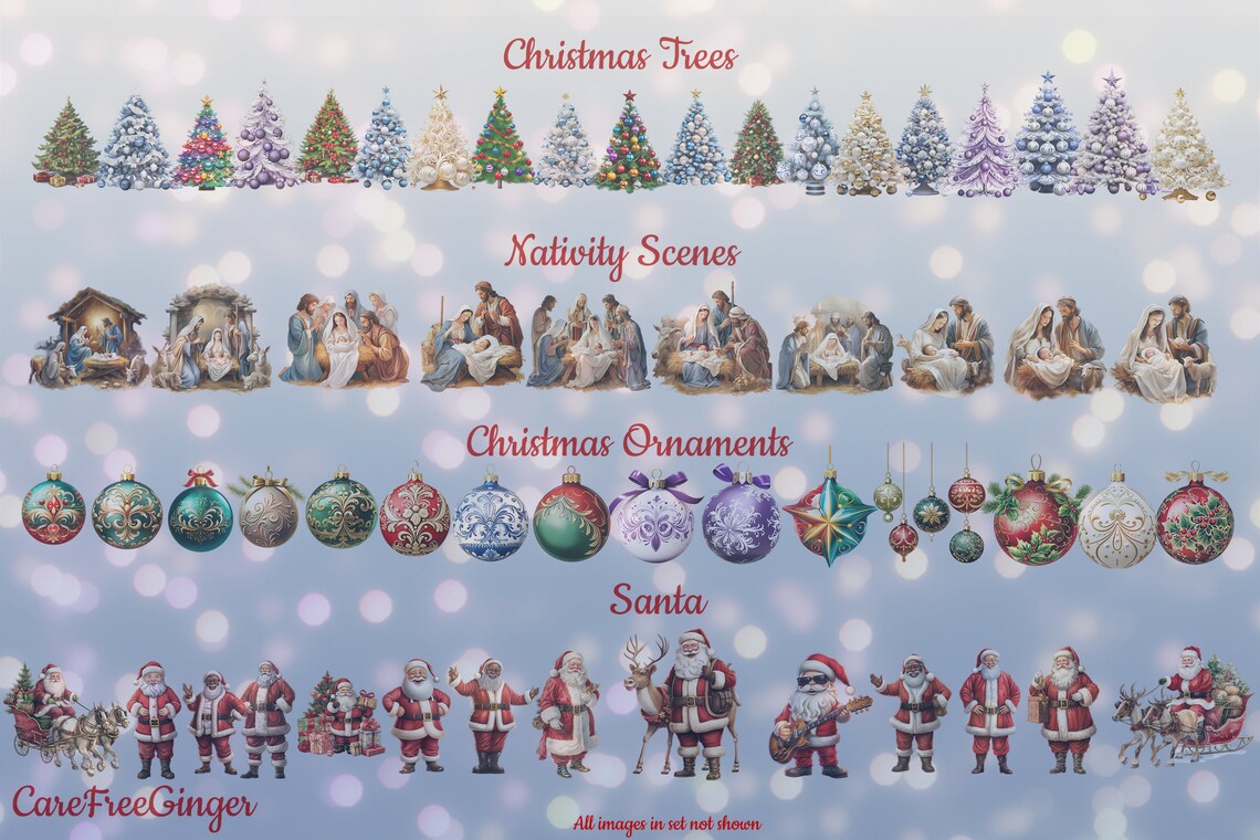 Spirit of Christmas Clipart Set Instant Download Digital Bundle Clipart ...