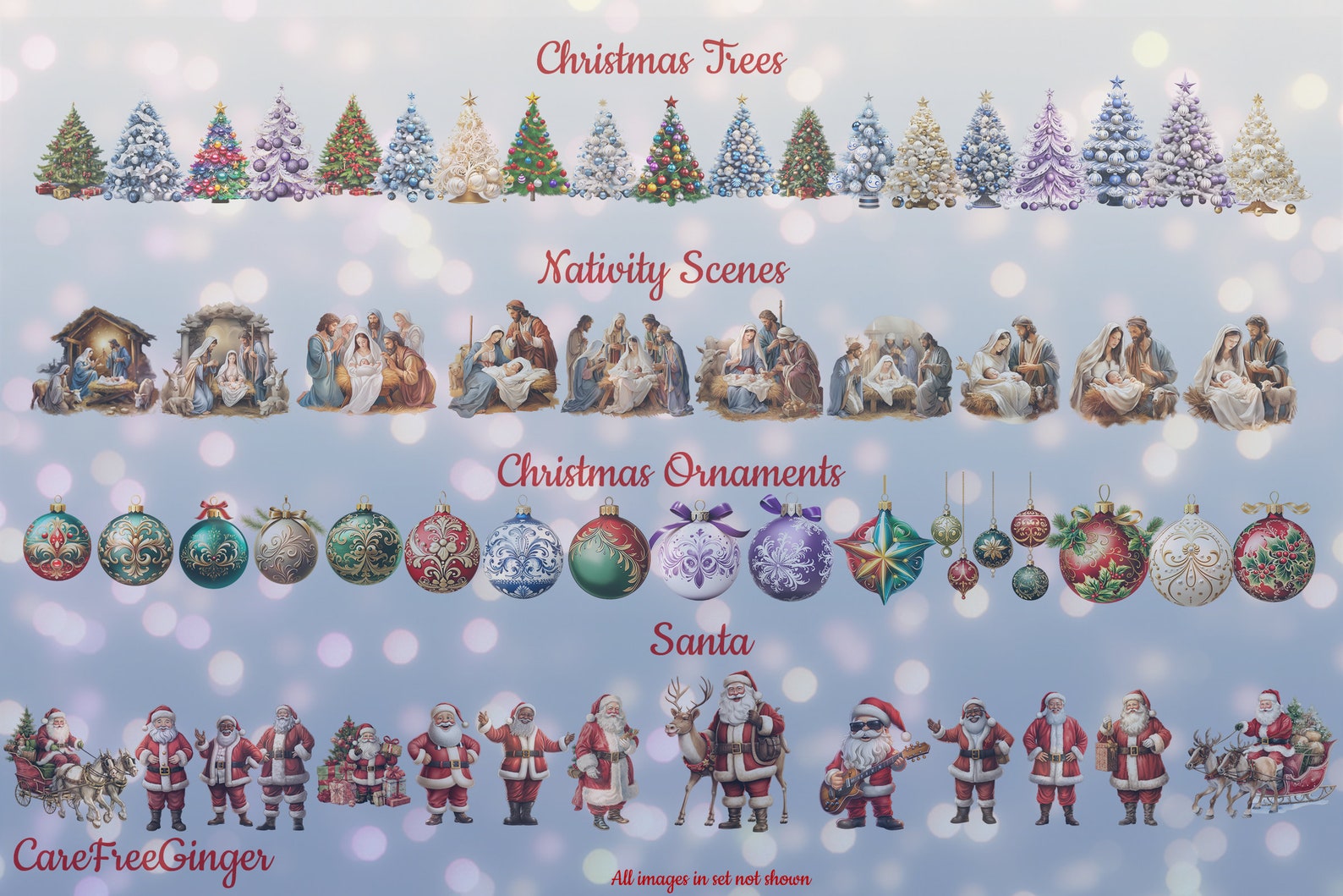 Spirit of Christmas Clipart Set Instant Download Digital Bundle Clipart ...