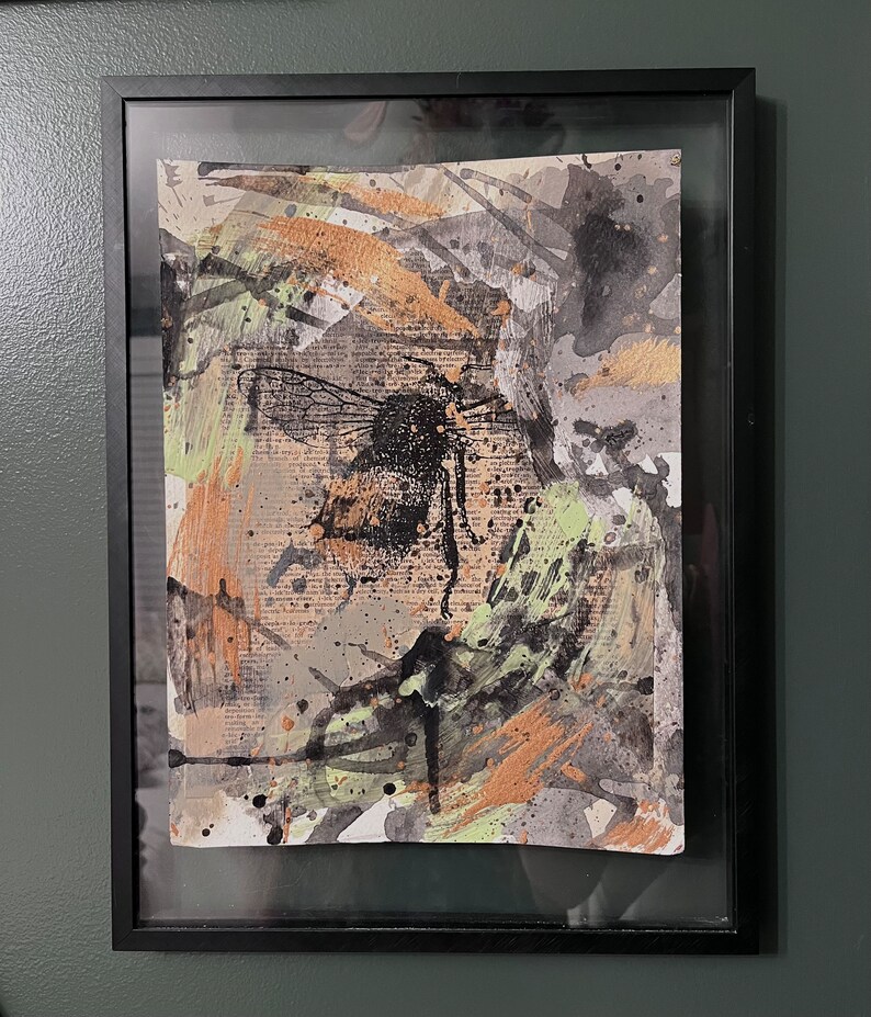 Abstract Bee Art Print - Etsy