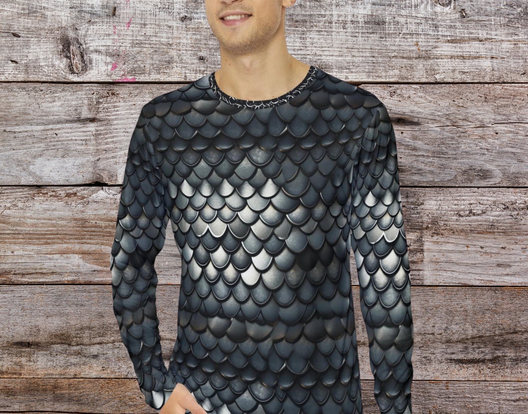 Scale Mail Men's Long Sleeve Shirt (AOP) - Etsy
