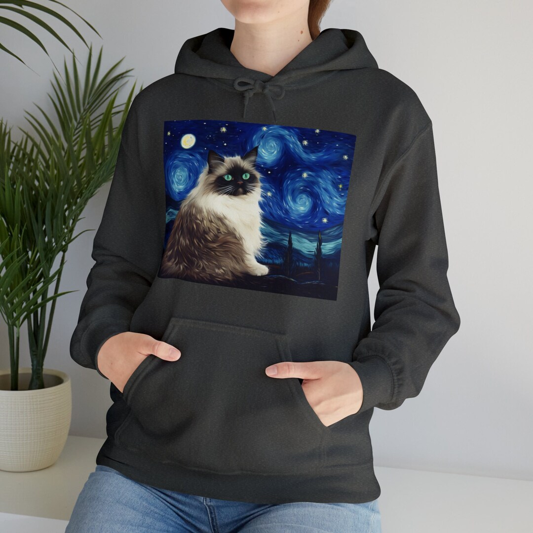 Ragdoll Cat Starry Night Hoodie, Ragdoll Hoodie, Ragdoll Gift, Ragdoll ...