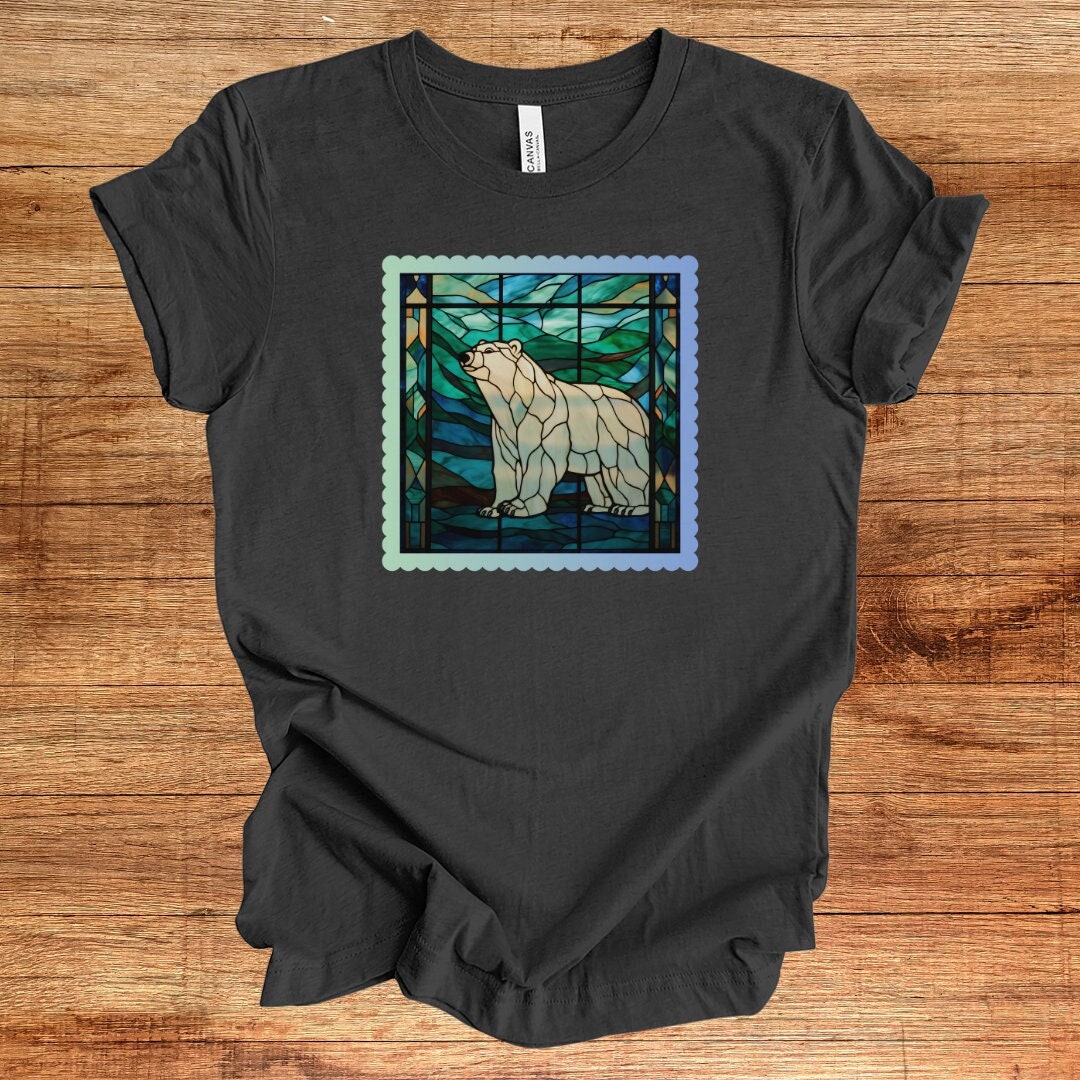 Polar Bear Stained Glass T-shirt, Polar Bear Stained Glass Shirt, Polar Bear Lover Tee, Gifts ...