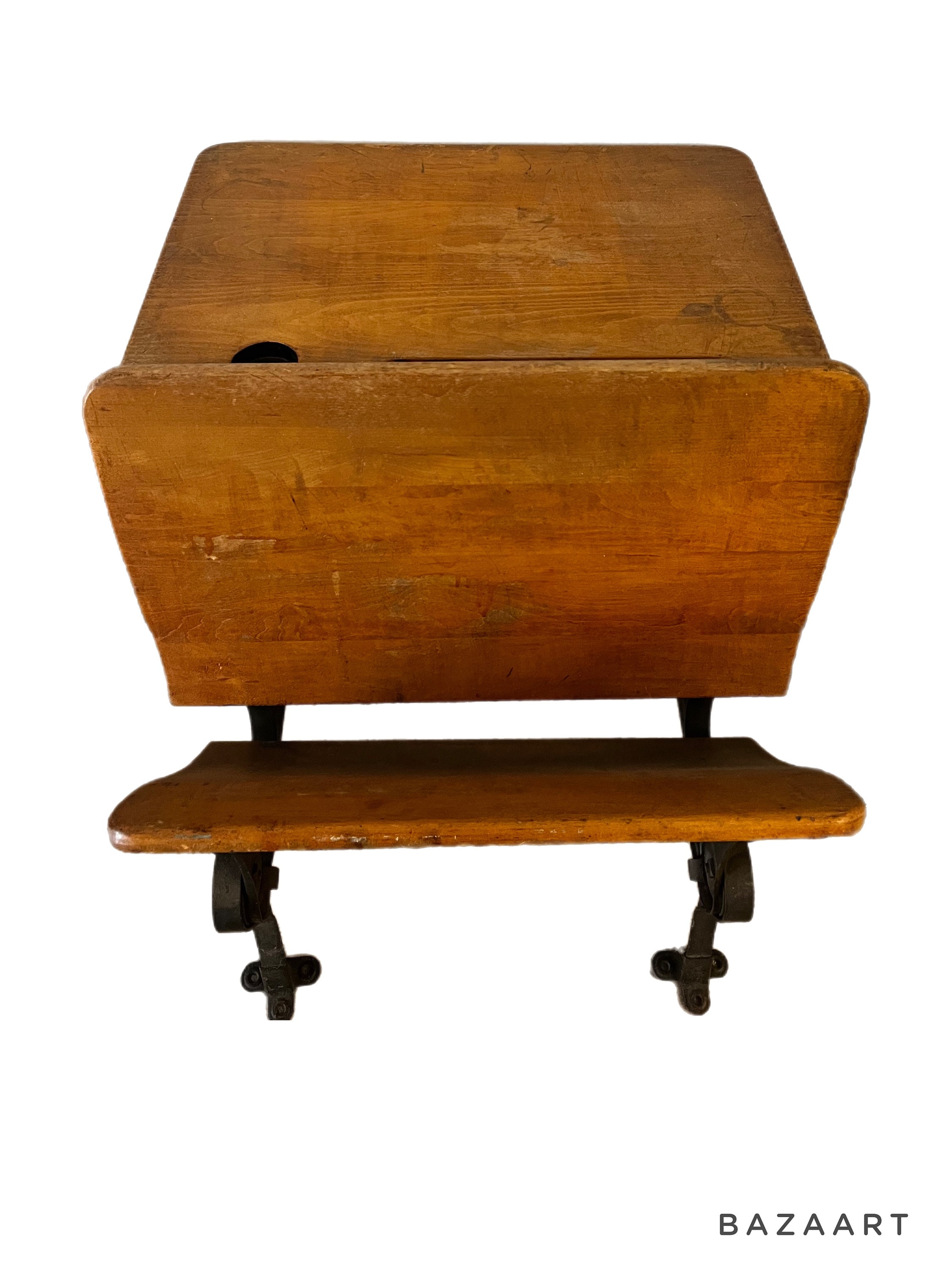 Vintage American School Desk Authentic Antique Collectible Genuine ...