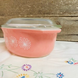 Vintage Pyrex Pink Daisy Casserole Dish 043 1956-1962 - Etsy